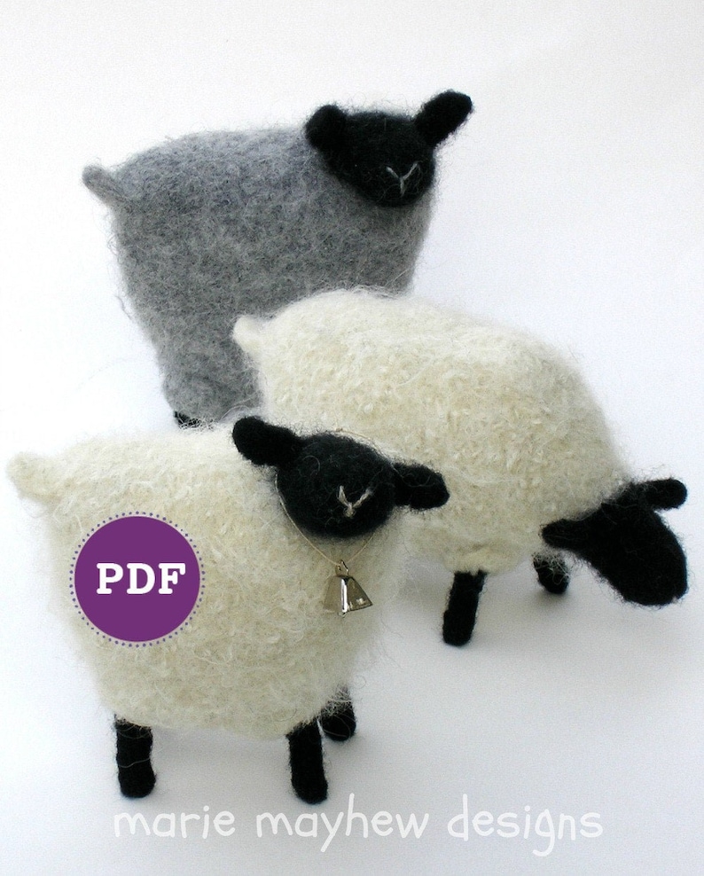 KNIT SHEEP Pattern a Wool Knit and Felt Sheep PDF Pattern in | Etsy