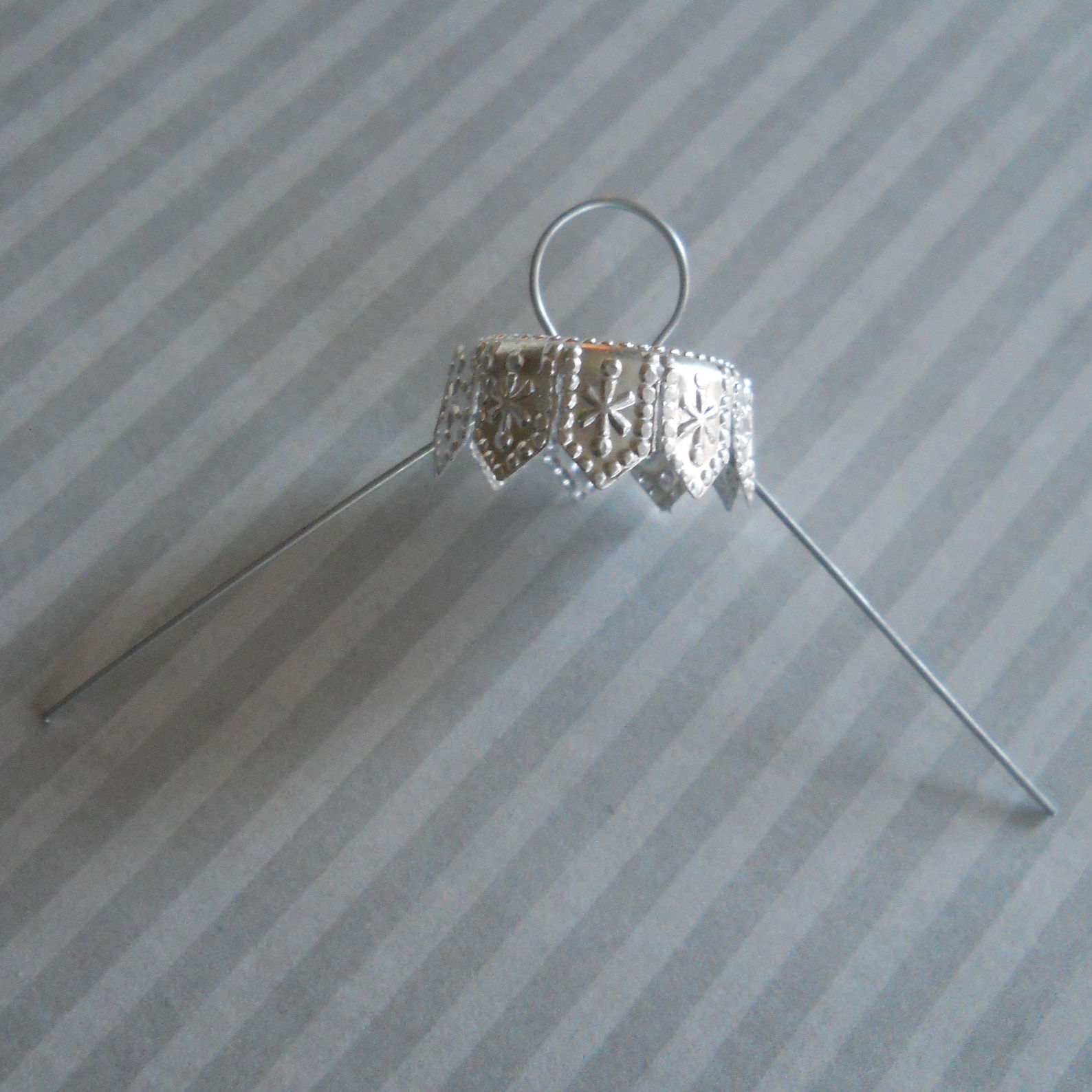 Metal Ornament Caps With Spring Loop - Gold or Silver - Set of 5 - Etsy