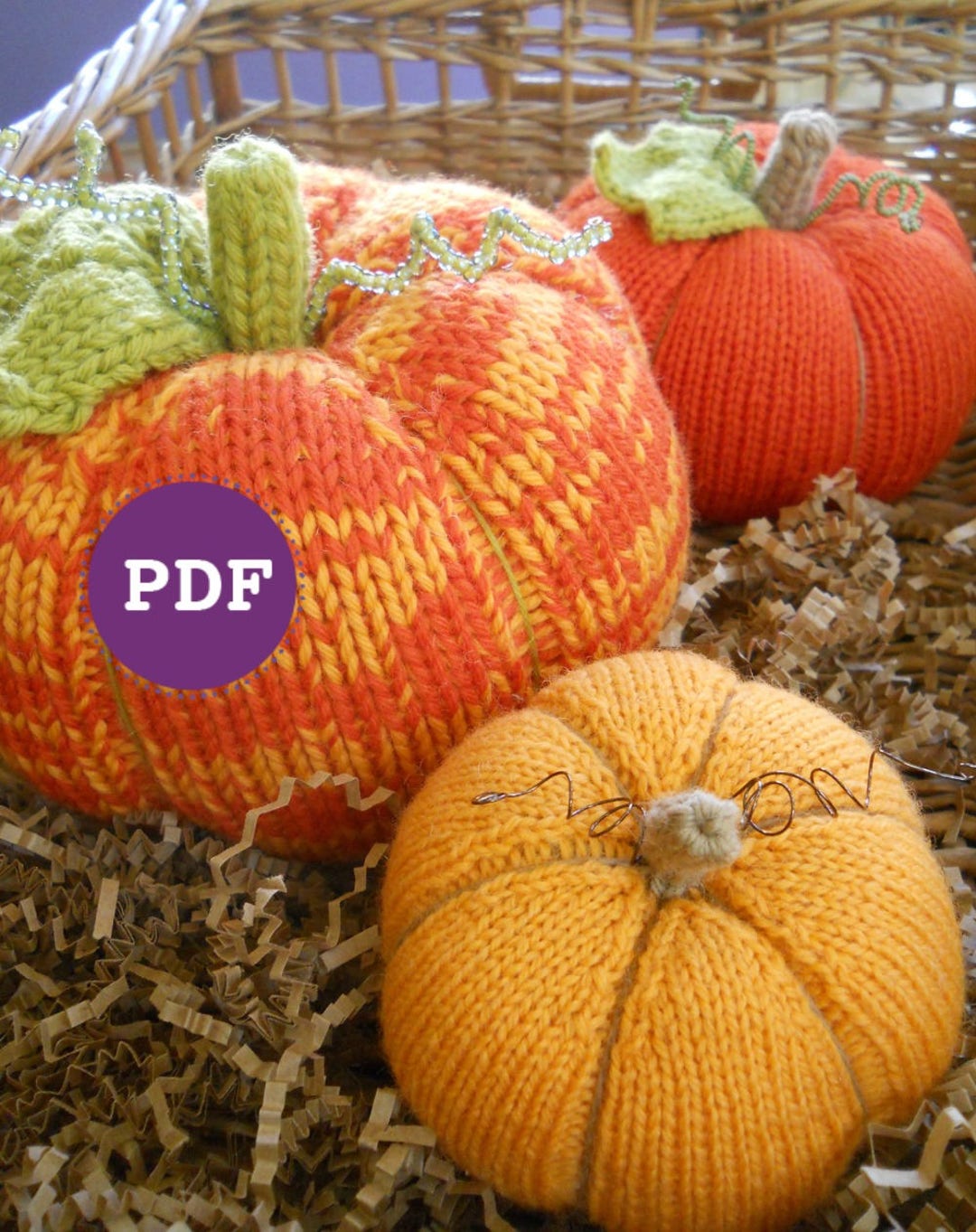 PATTERN-PDF. A Knit Pumpkin Patch Pattern. Knit Pumpkin. No Felting ...