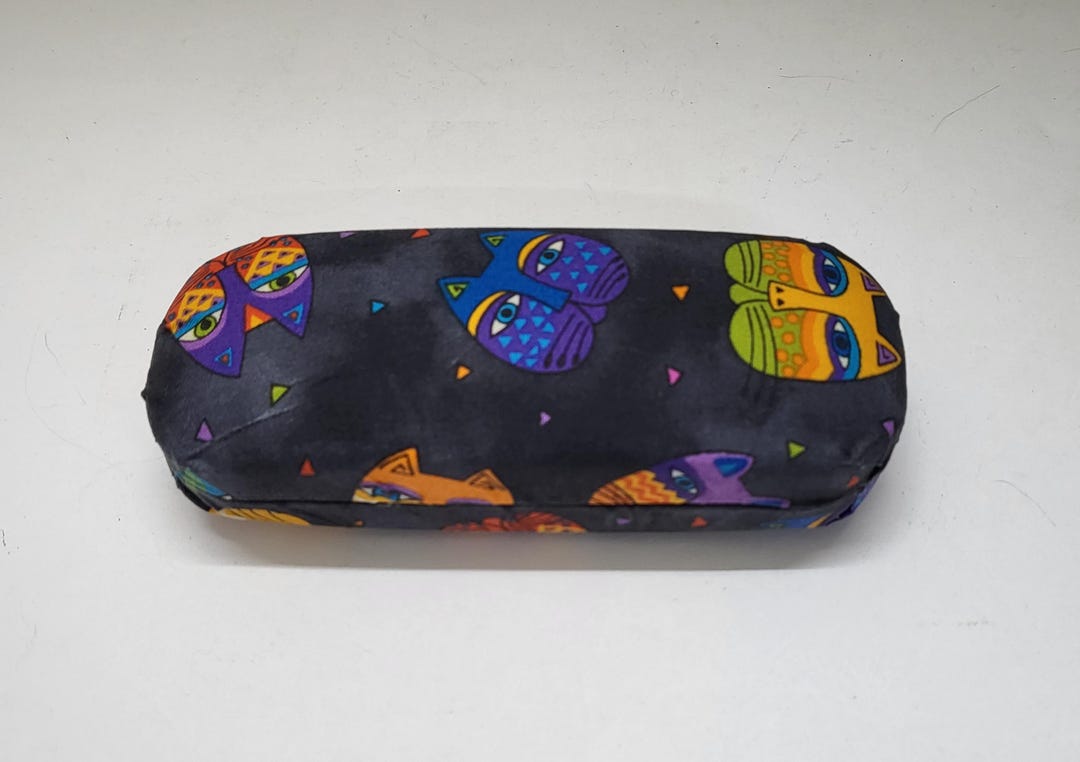 Handcrafted~small Eyeglasses Hard Pop-top or Clam Shell Case W/bright ...