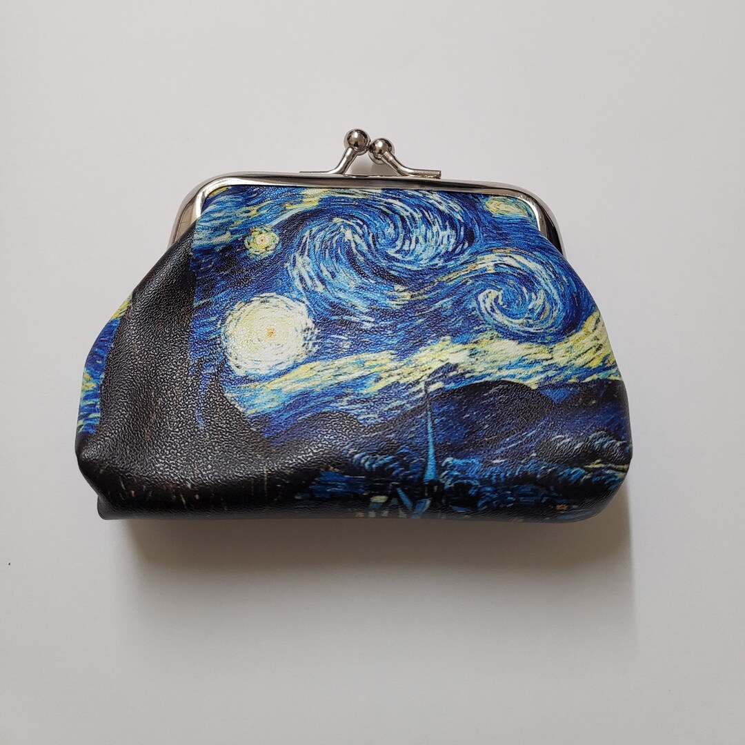 New~"starry Night" Faux Leather Snap Close Coin Purse - Etsy