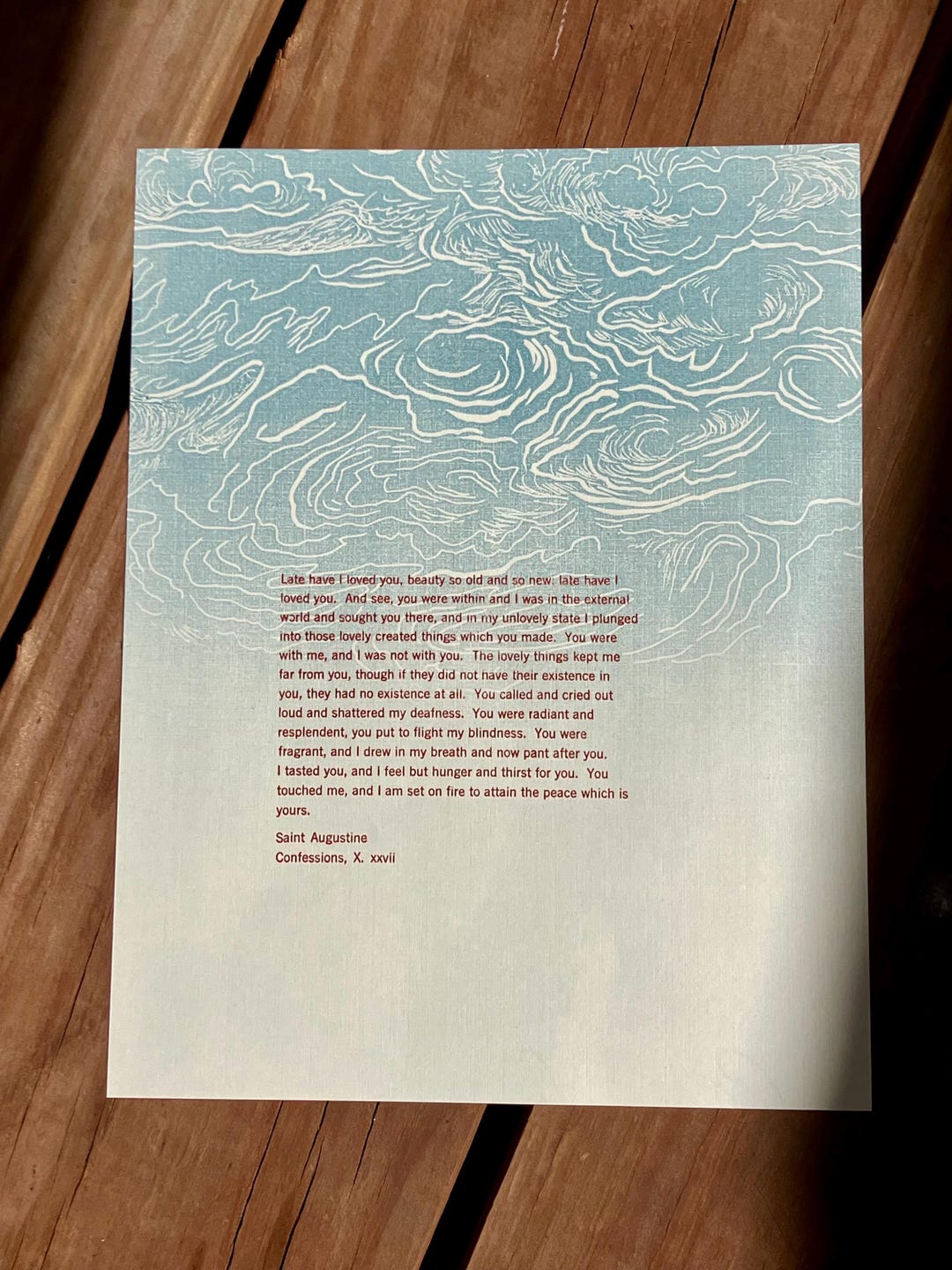 Confessions Letterpress Broadside Print - Etsy