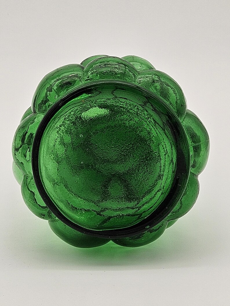Vintage Green Glass Grape Cluster Decanter With Stopper – Mid-century ...
