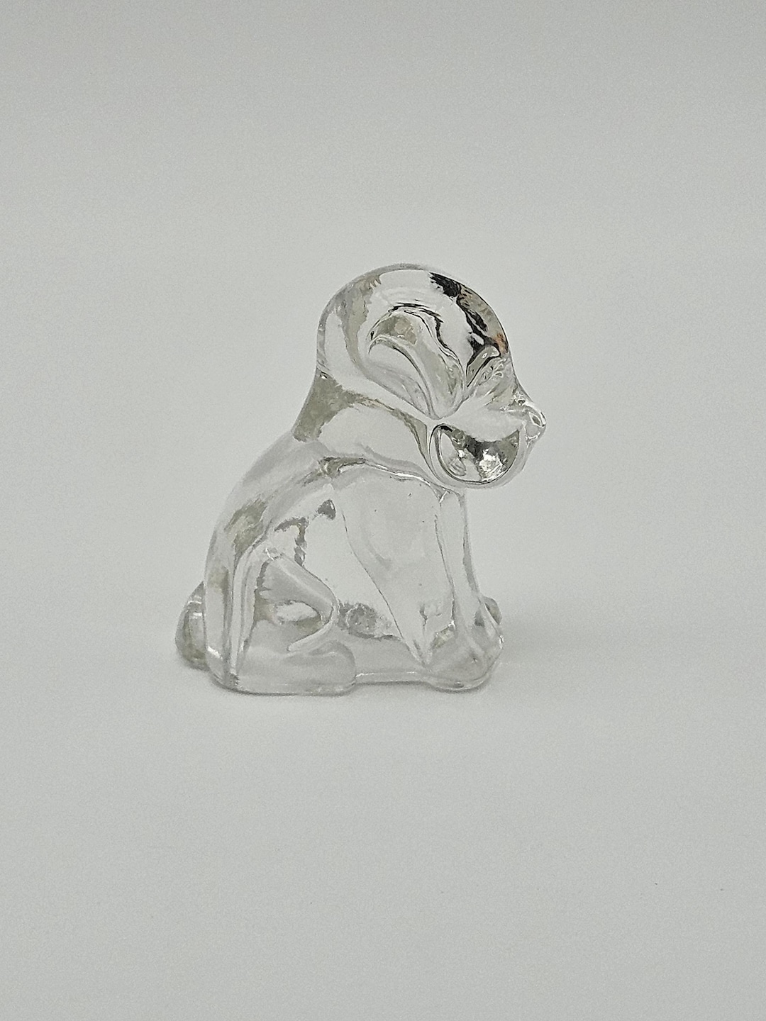 Vintage Clear Glass Dog Figurine – Collectible Canine Decor - Etsy