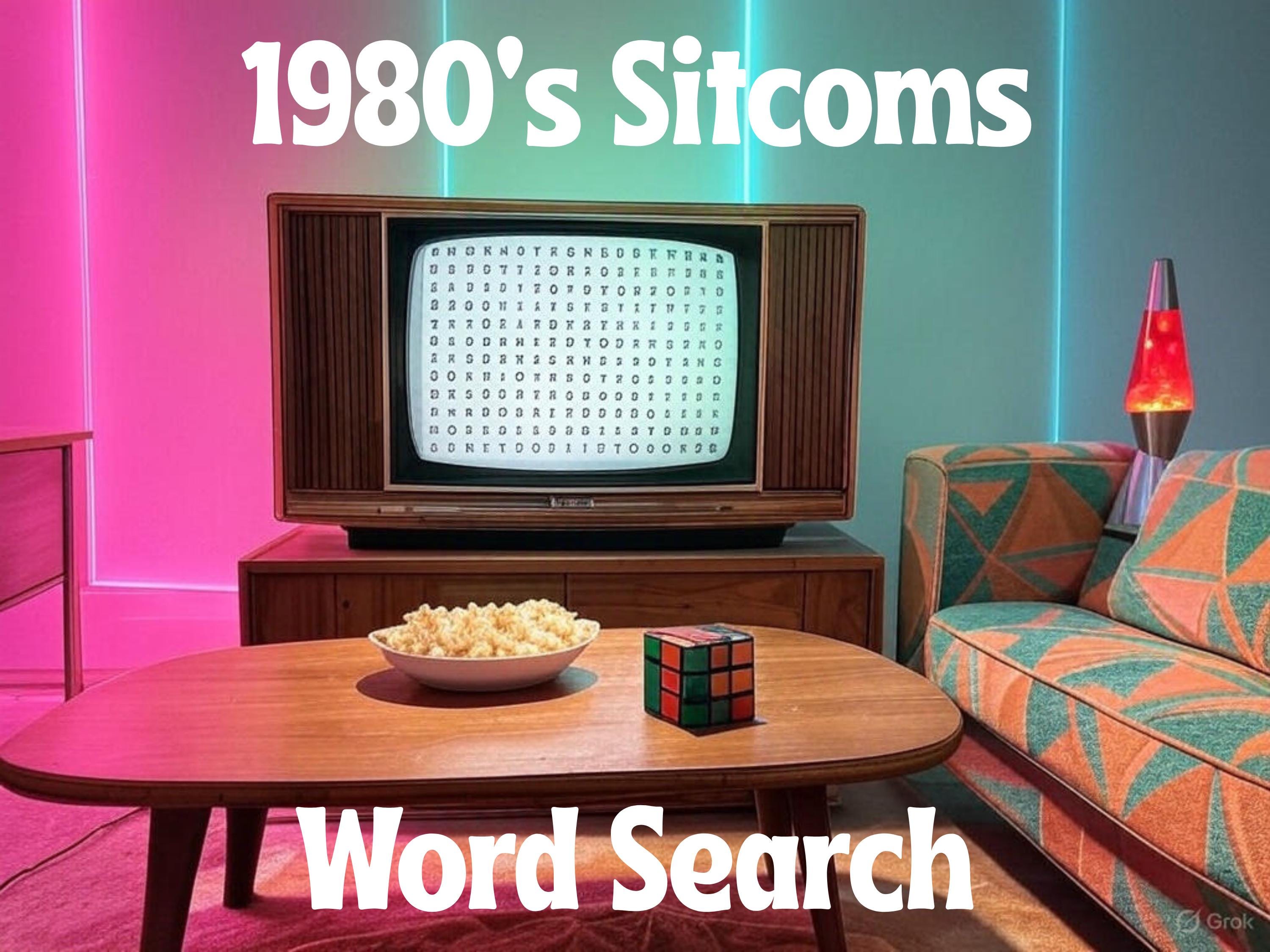 80's Sitcoms Word Search Digital Download - Word Find Puzzle Printable ...