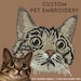 Custom Cat Embroidery Design Files, Custom Dog Embroidery Design Files ...