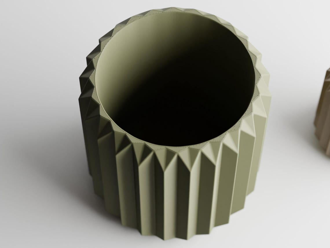 Large Ribbed Plant Pot – Modern Textured Design for Indoor & Outdoor ...