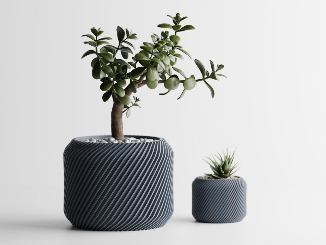 Twisted Ribbed Plant Pot – Modern Textured Design for Indoor Plants - Etsy