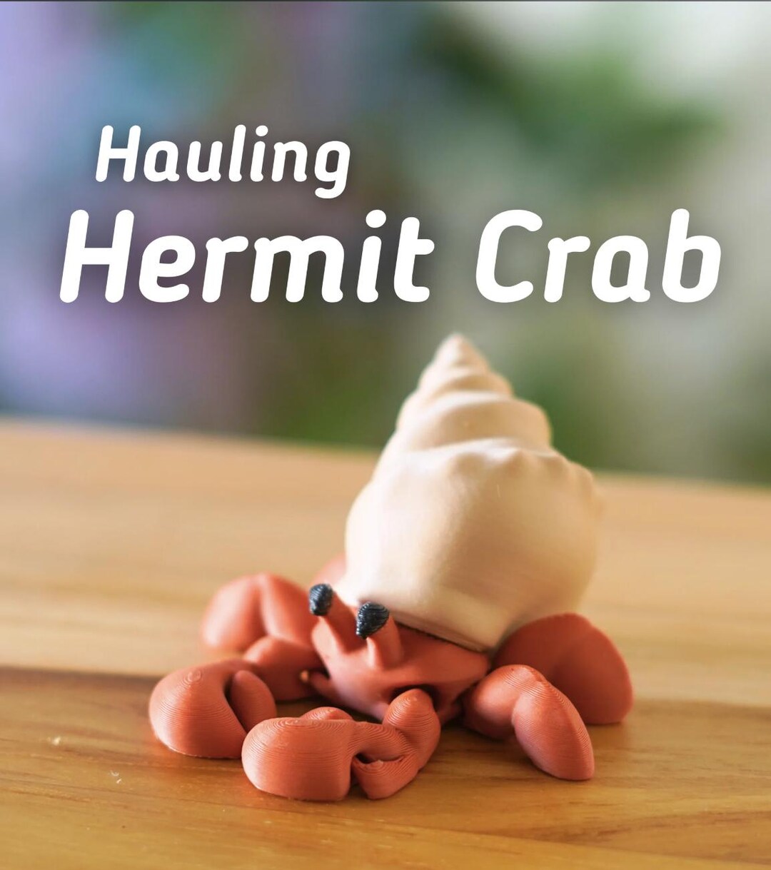 Articulated Hermit Crab Toy | Fidget Crab Keychain | 3D Printed Cute ...