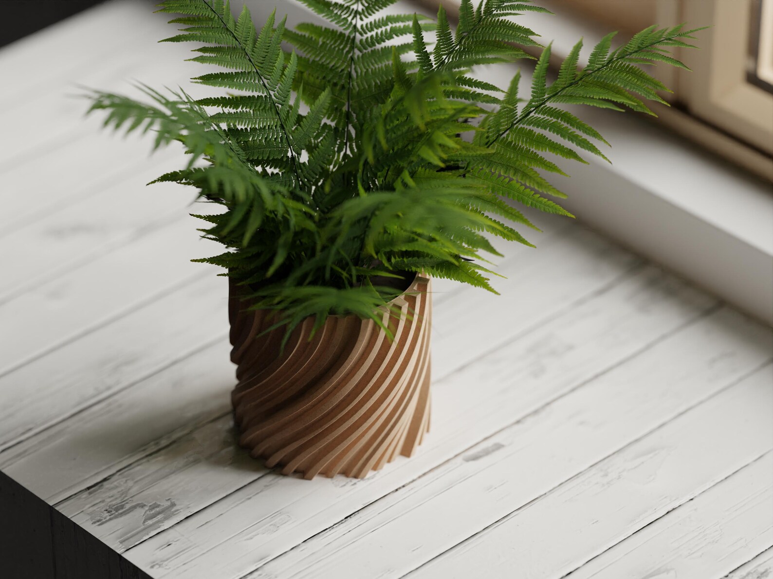 Rustic Log Planter for Indoor Plants – Faux Wood Pot for Small to ...