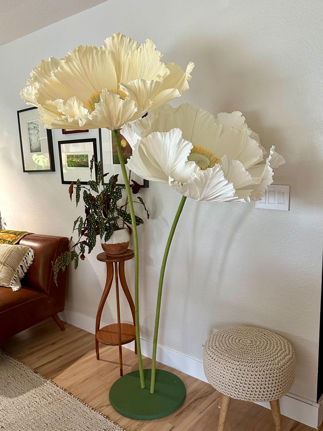 Giant Crepe Paper Poppy Set: Freestanding Floral Display - Etsy