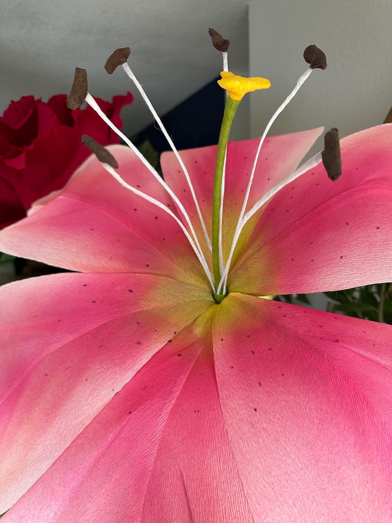 Giant Crepe Paper Lily: Stargazer or Tiger Lily, Flexible Stem - Etsy
