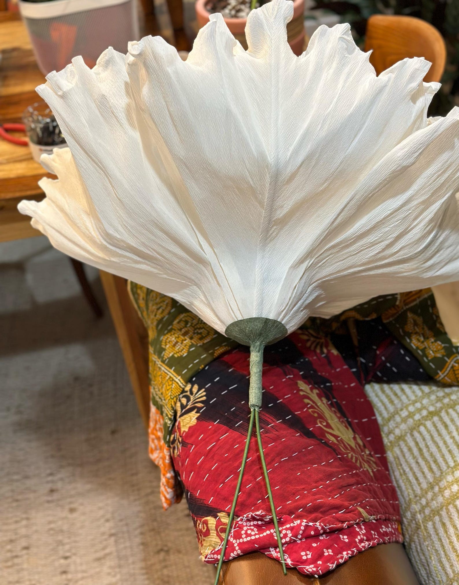 Giant Crepe Paper Poppy Flowers - Designer Christmas Tree and Holiday ...