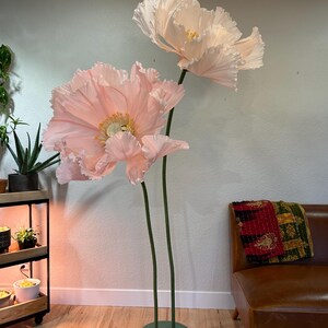 Giant Crepe Paper Poppy Flower: Freestanding Whimsical Decor - Etsy
