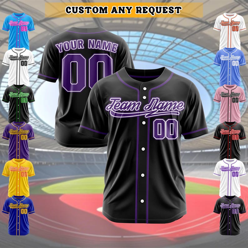 Custom Baseball Jersey Team Baseball Uniform Personalized Team Name ...