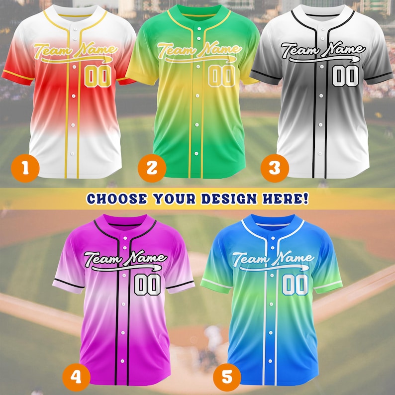 Personalized Baseball Uniform Custom Team Uniform Team Name Number Team ...