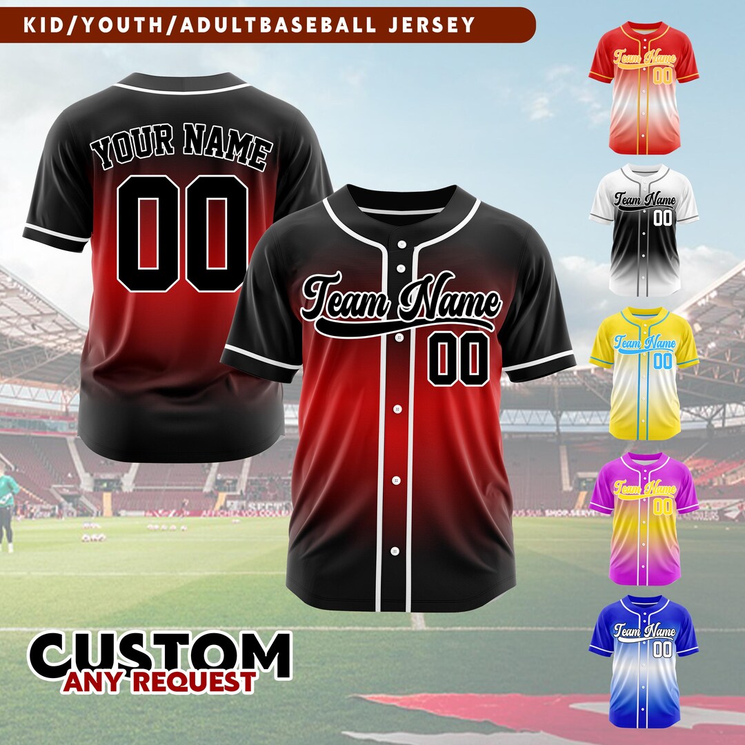 Custom Baseball Uniform Personalized Jersey Custom Name and Number Game ...