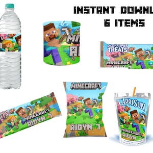 CUSTOM MINECRAFT Party Favors - Etsy