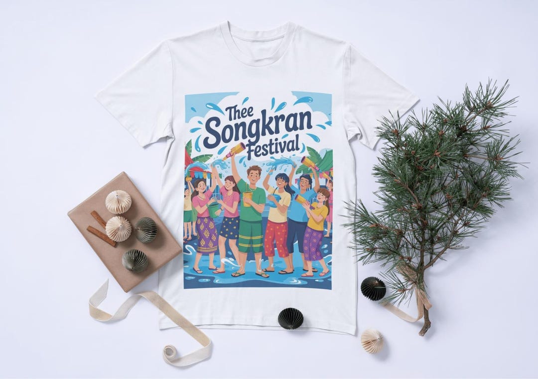 T-shirt, Songkran Festival Digital Art | High-resolution PNG High ...