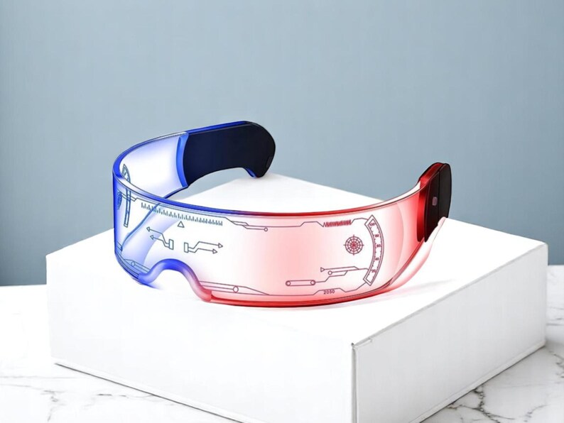 ED Techwear Goggles | Cyberpunk Futuristic Shades | UV400 Light up ...