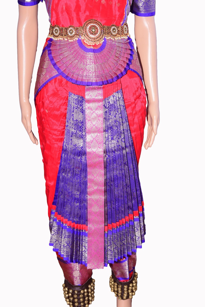 RED - BLUE Bharatanatyam Dress | Premium Art Silk | Nutan Dance ...