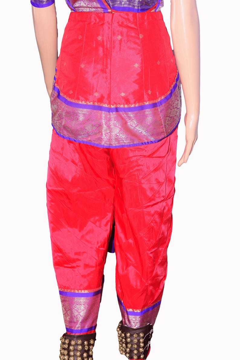 RED - BLUE Bharatanatyam Dress | Premium Art Silk | Nutan Dance ...