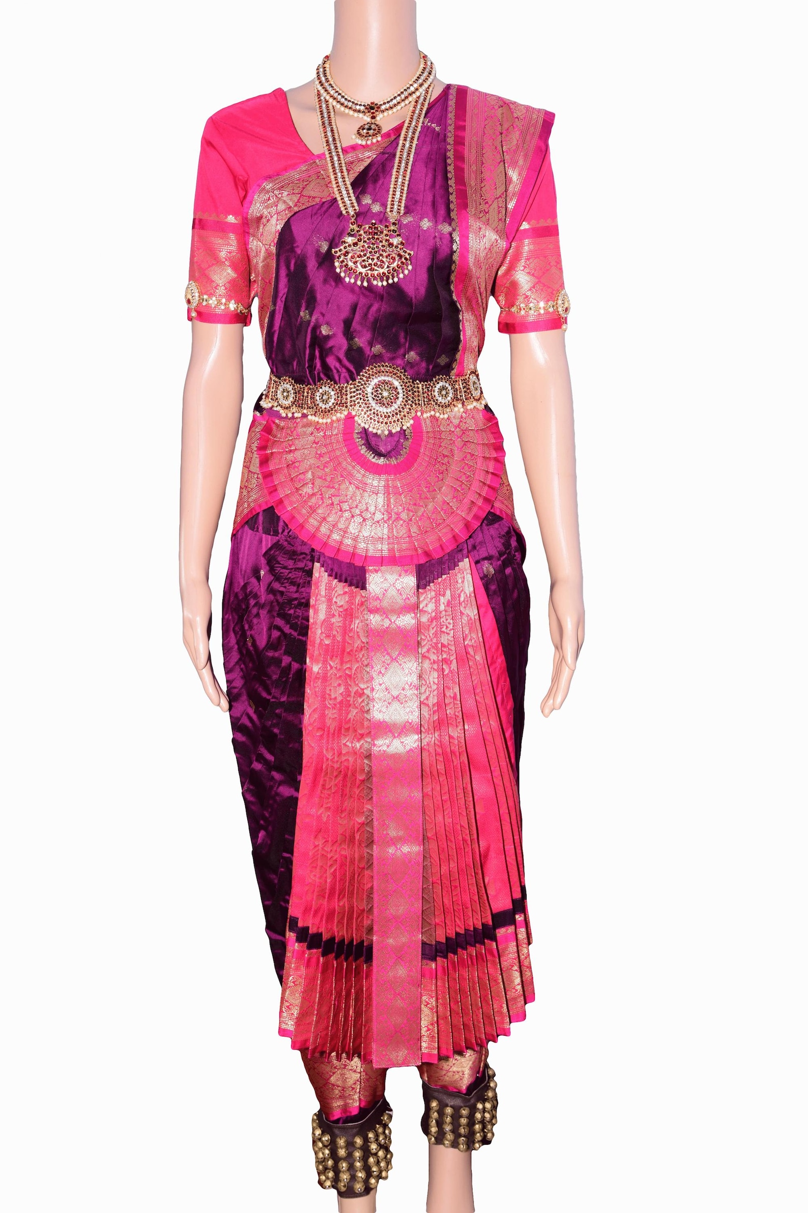 ROYAL PINK Bharatanatyam Dress | Premium Art Silk | Nutan Dance ...