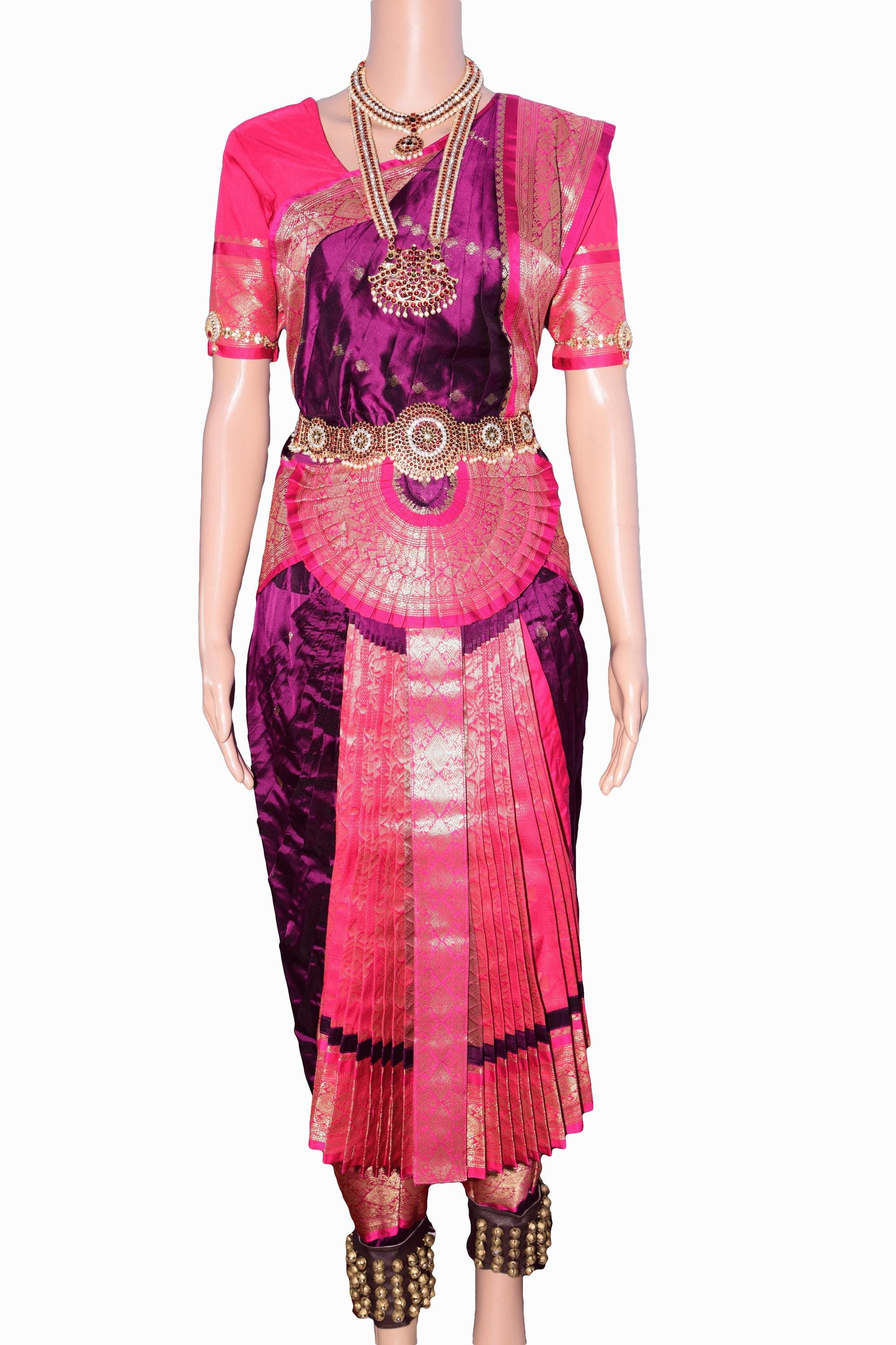 ROYAL PINK Bharatanatyam Dress | Premium Art Silk | Nutan Dance ...