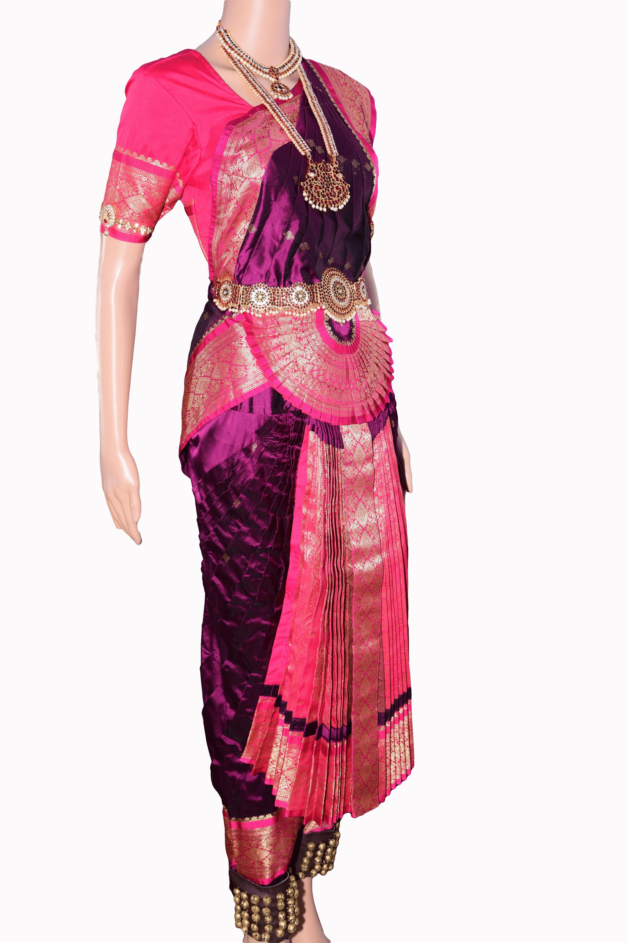 ROYAL PINK Bharatanatyam Dress | Premium Art Silk | Nutan Dance ...
