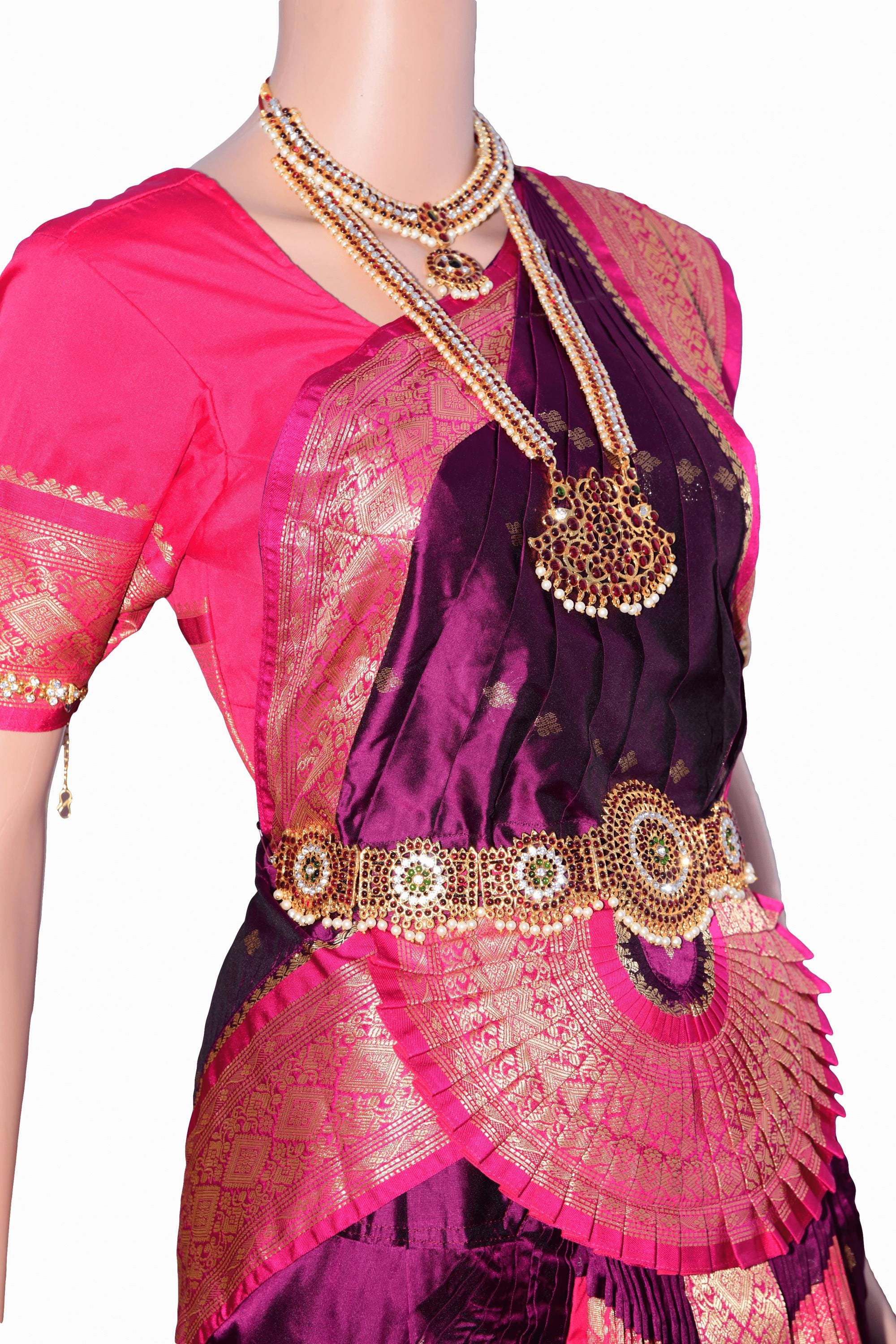 ROYAL PINK Bharatanatyam Dress | Premium Art Silk | Nutan Dance ...