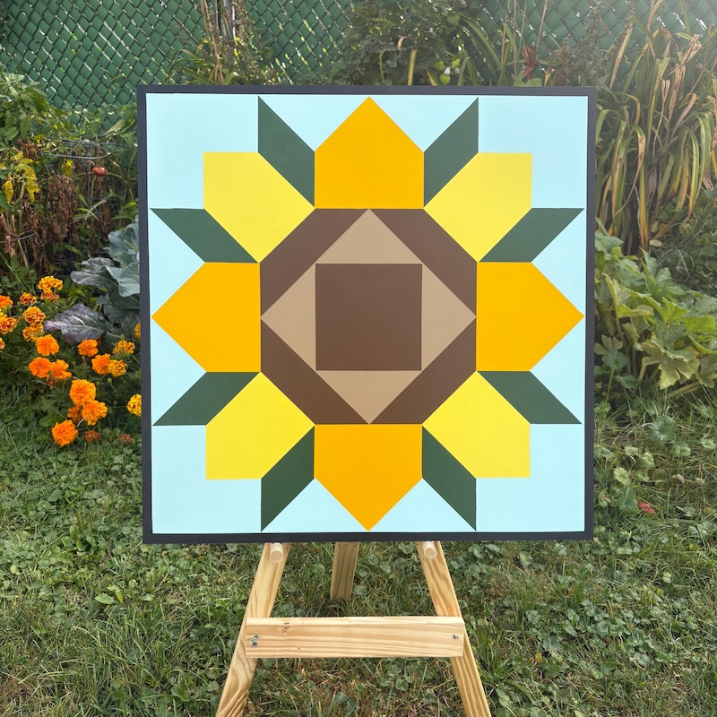 Sunflower Barn Quilt - Etsy