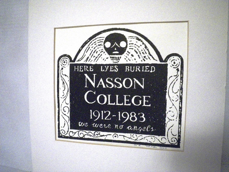 Nasson College 1912-1983 Skull Gravestone Art Print by George - Etsy