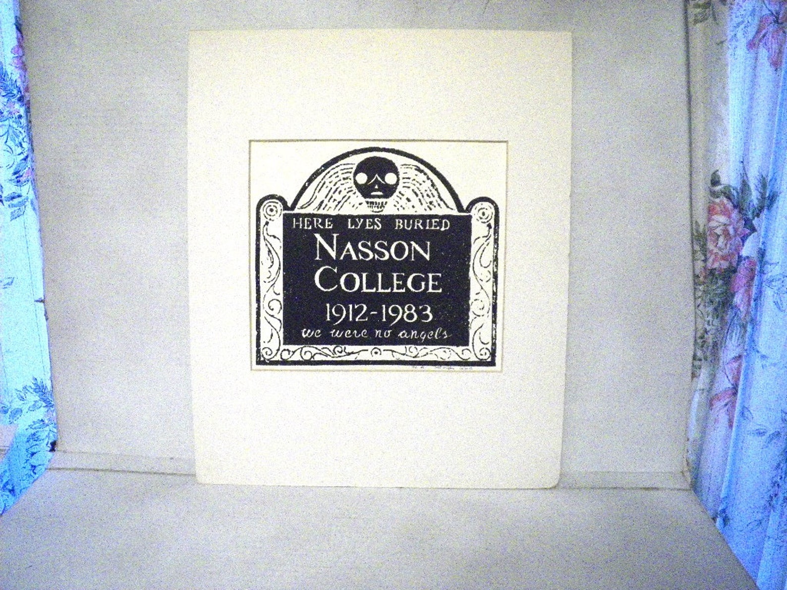 Nasson College 1912-1983 Skull Gravestone Art Print by George - Etsy
