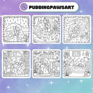 Girl Moments Coloring Book, 40 Printable Pages for Kids & Adults ...