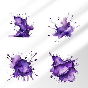 Watercolor Splash Clipart Png Watercolor Splash Digital Sticker ...