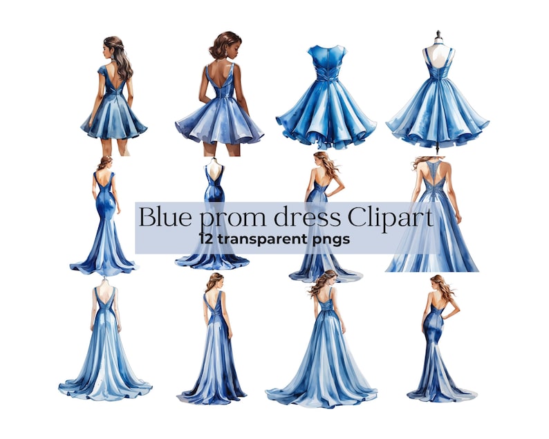 Prom Dress Clipart Blue Dress Clipart Princess Dress Png Ball Dress ...