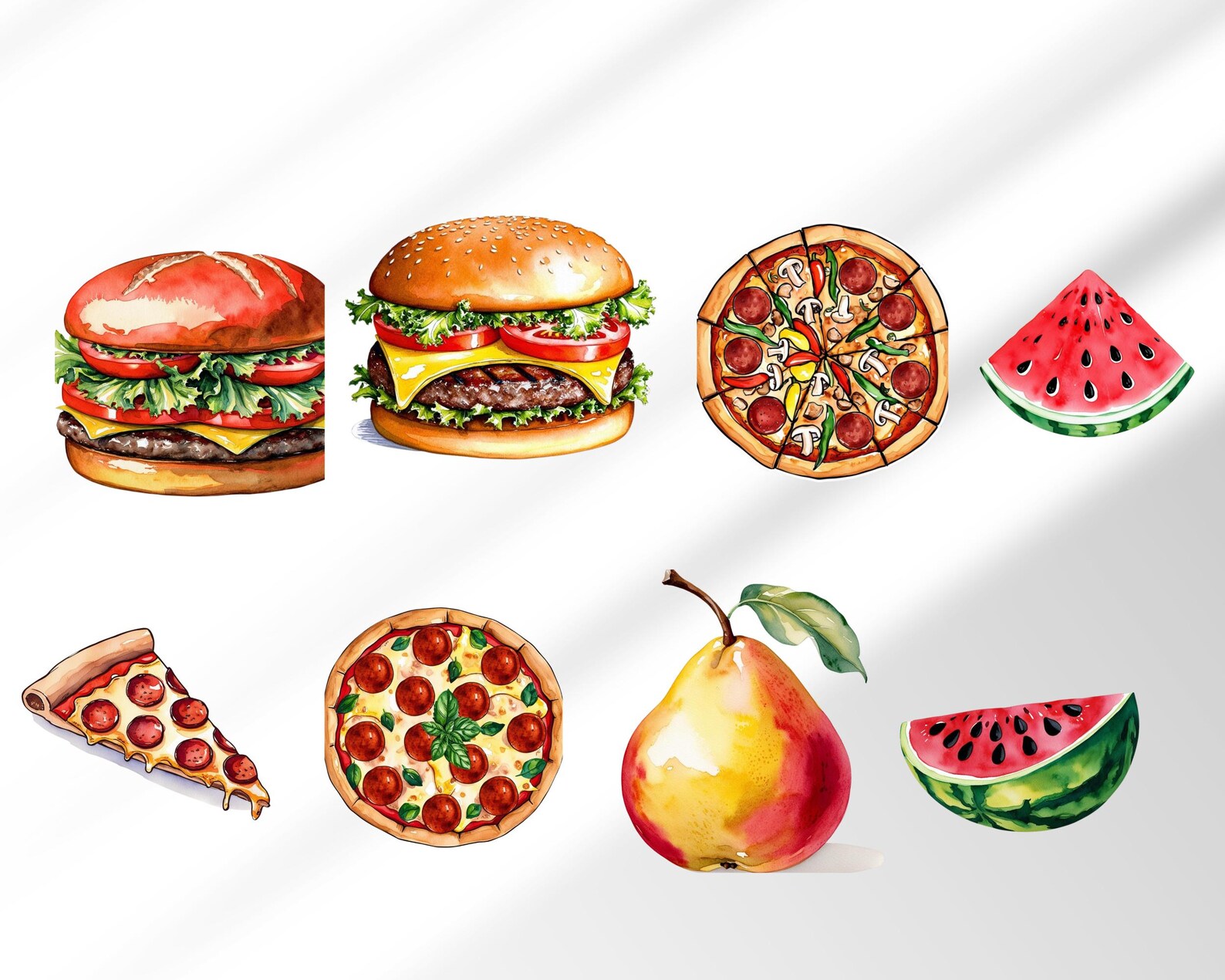Food Clipart Watercolor Food Clipart Bundle Watercolor Fruits Clipart ...