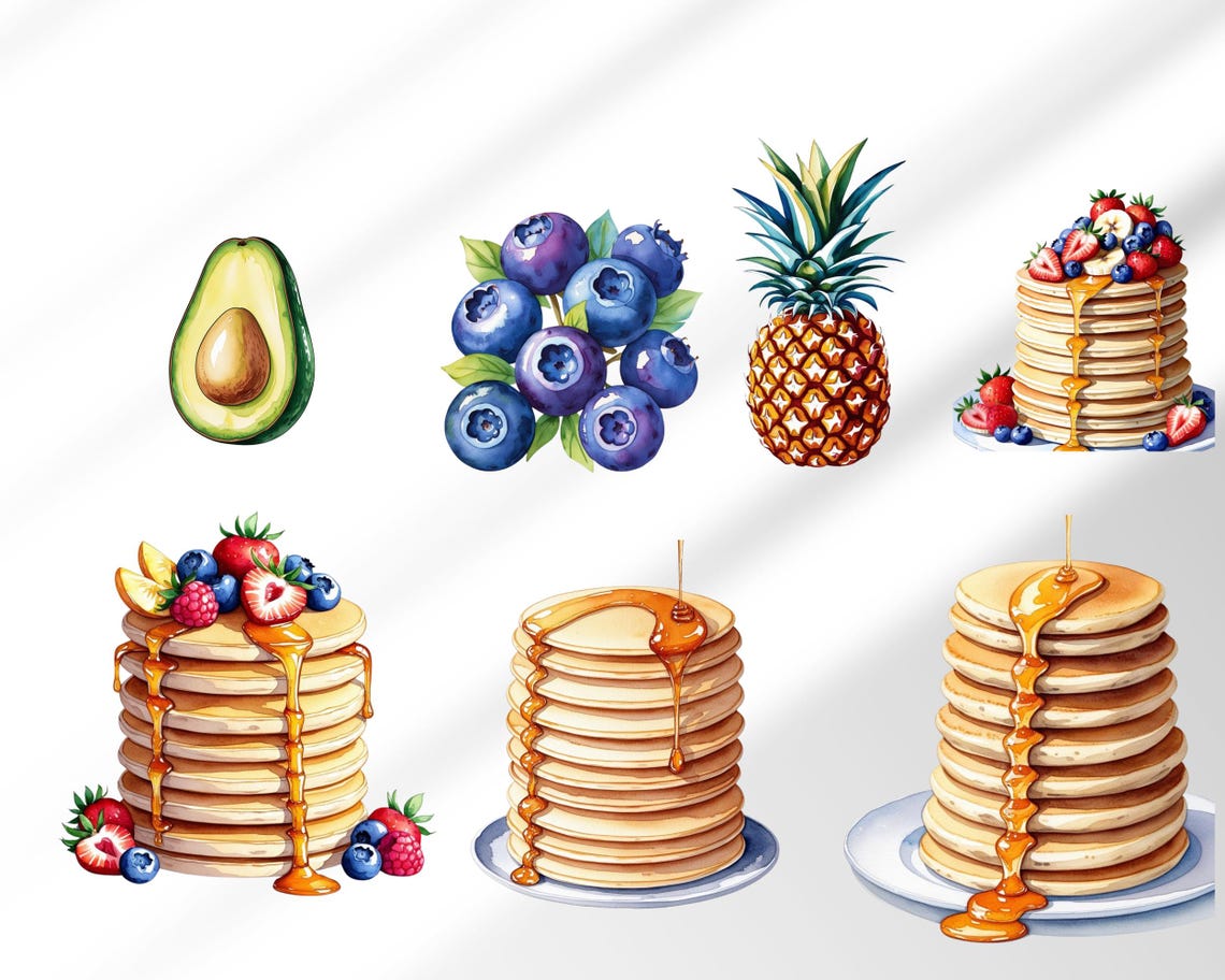 Food Clipart Watercolor Food Clipart Bundle Watercolor Fruits Clipart ...