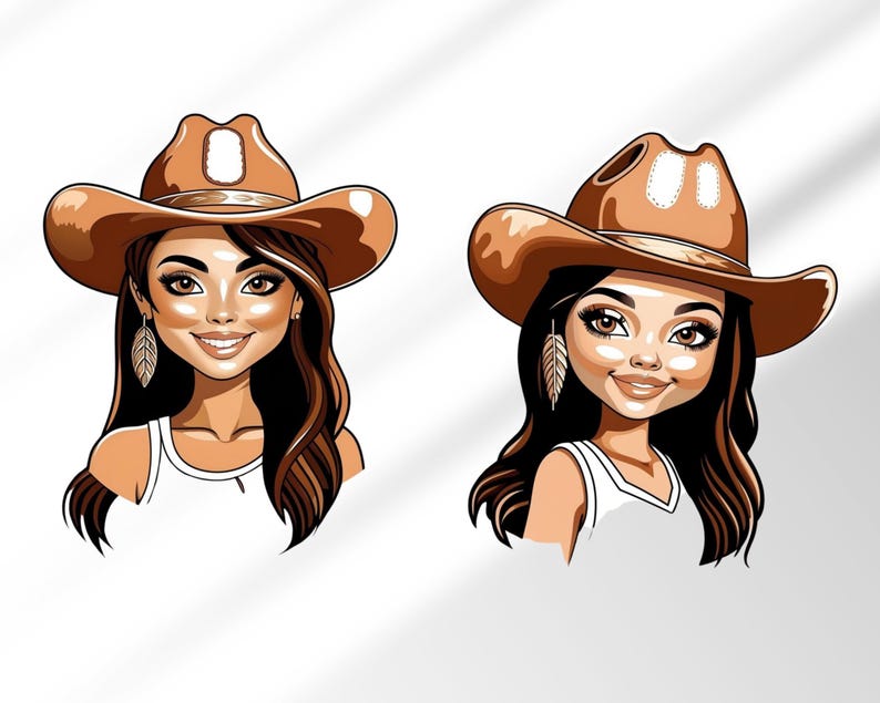 Cartoon Cowgirl Clipart Style Cowgirl Png Brat Girls Png Girl With ...
