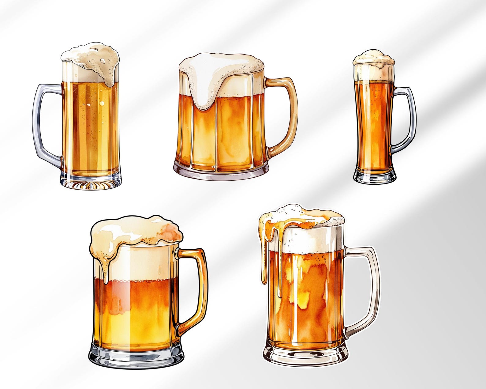 Watercolor Beer Clipart Cold Beer Clipart Beer Mug Png Draft Beer ...