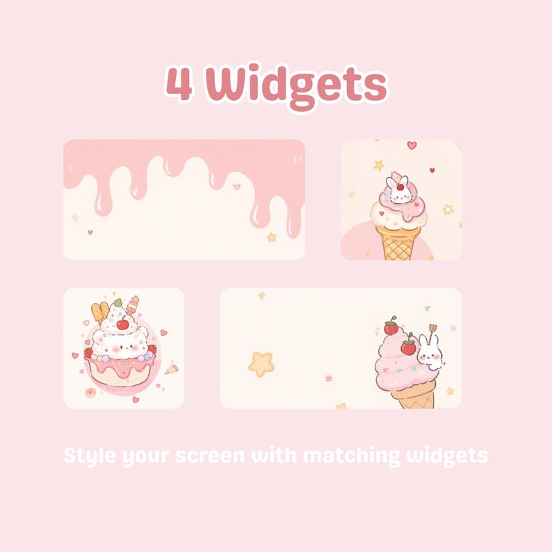 Ice Cream Bunny Ios Theme – Cute Pastel Wallpapers + App Icons ...