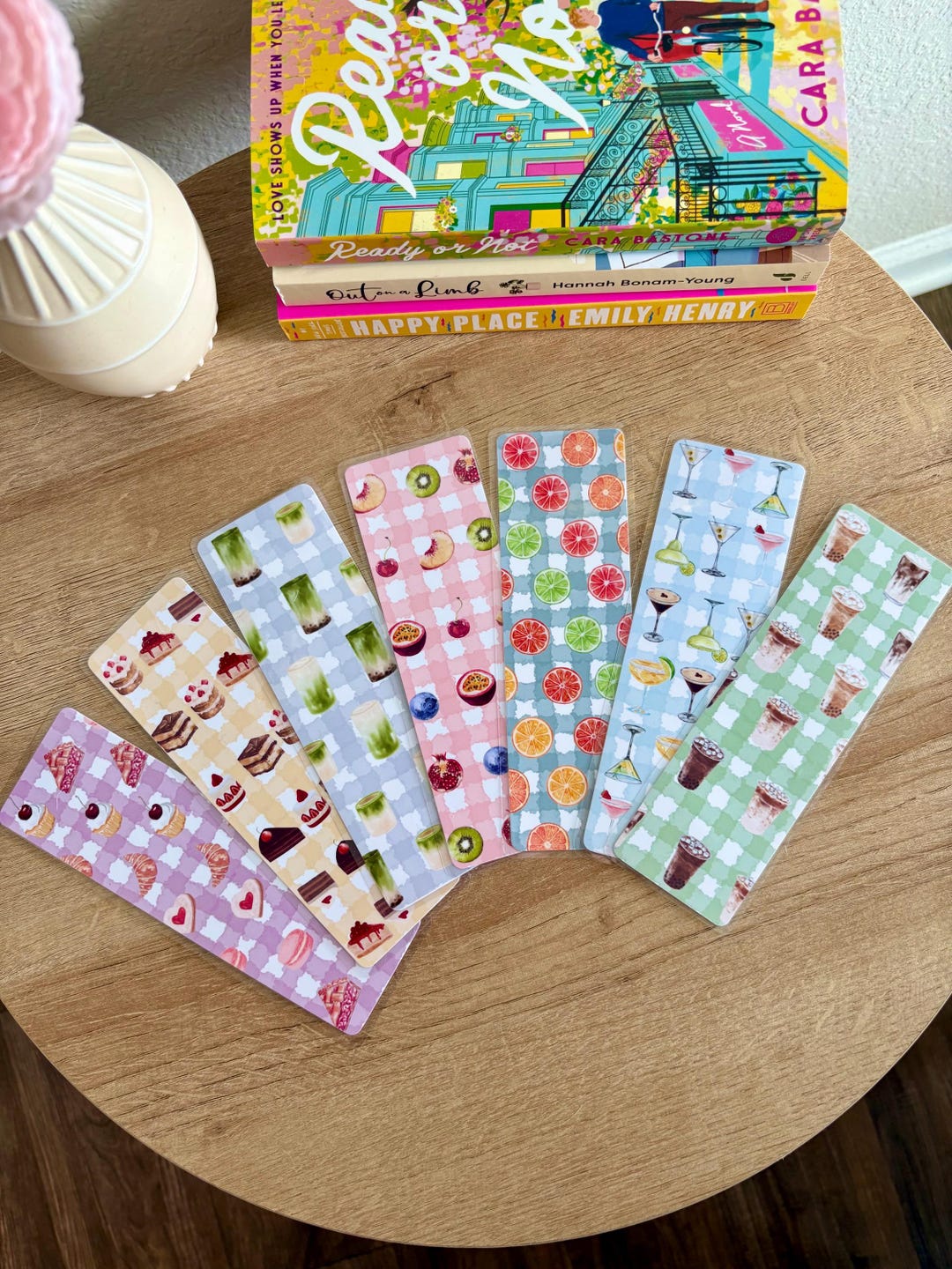Cafe Laminated Bookmarks: Coffee, Matcha, Pastries - Etsy