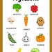Fun Vegetables Educational Digital Poster for Kids - Etsy