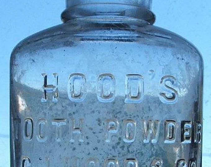 Original Antique HOOD'S TOOTH POWDER Hand Blown Bottle From the 1800's ...