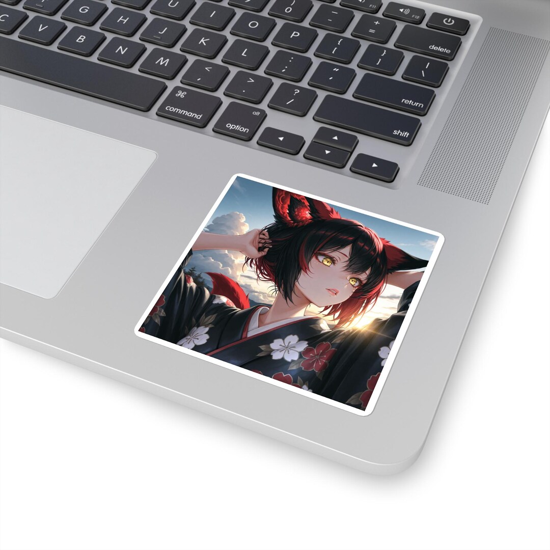 Anime-inspired Square Stickers | Decorative Laptop Stickers, Aesthetic ...