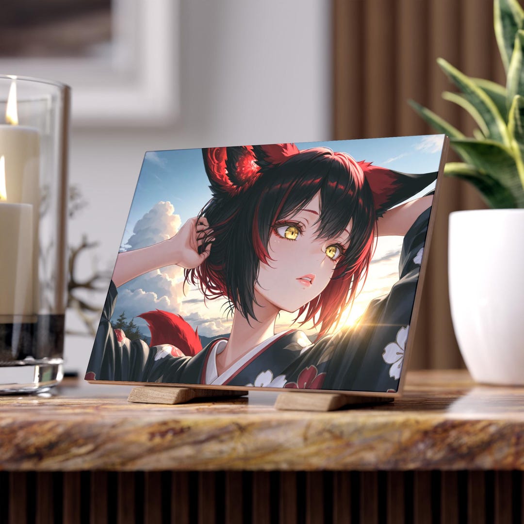 Anime Ceramic Photo Tile, Unique Wall Art, Home Decor, Gift for Anime ...