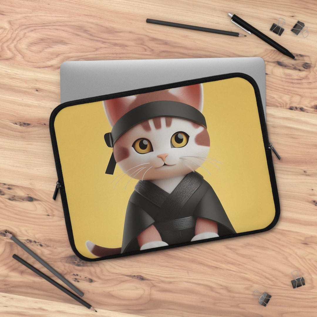Kawaii Cat Laptop Sleeve, Cute Cat Case for Laptops, Unique Gift for ...