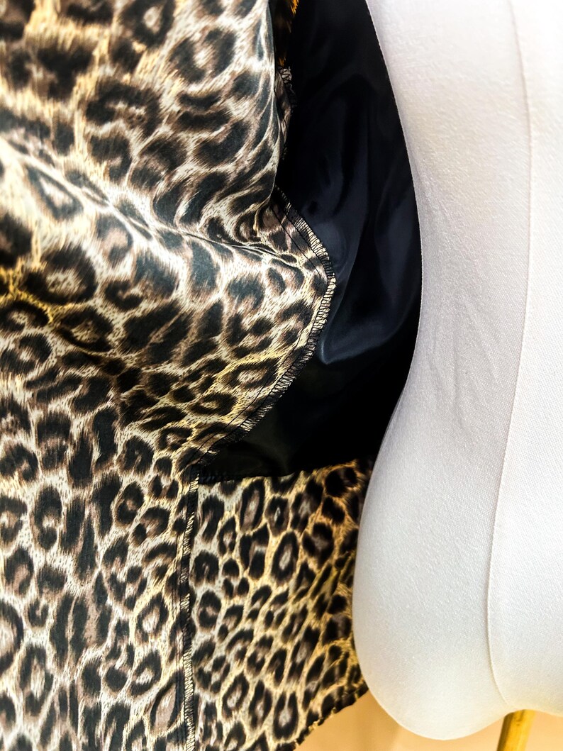 1980s/90s Vintage Silky Cheetah Print Blazer Jacket - Large - Etsy
