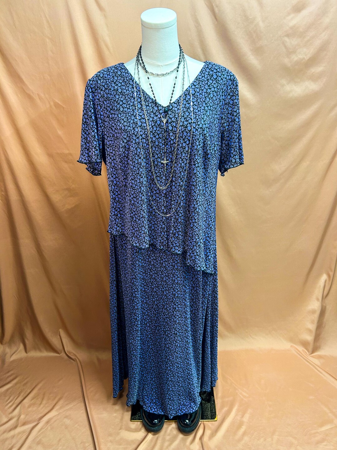 90s Vintage Floral Girly Goth Maxi Dress / Witchy Grunge / Connected ...