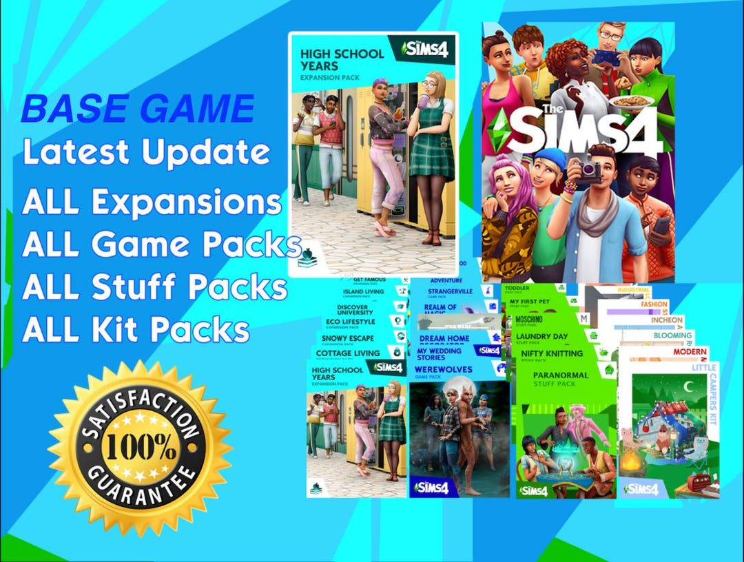 The Sims 4 Complete Collection All DLC Expansions +72, Pc READ DESCRIPTION - Etsy